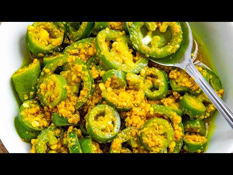 Quick green Chili Pickle Recipe I Khathe Meethi mirchi ka Achar - Chili ...