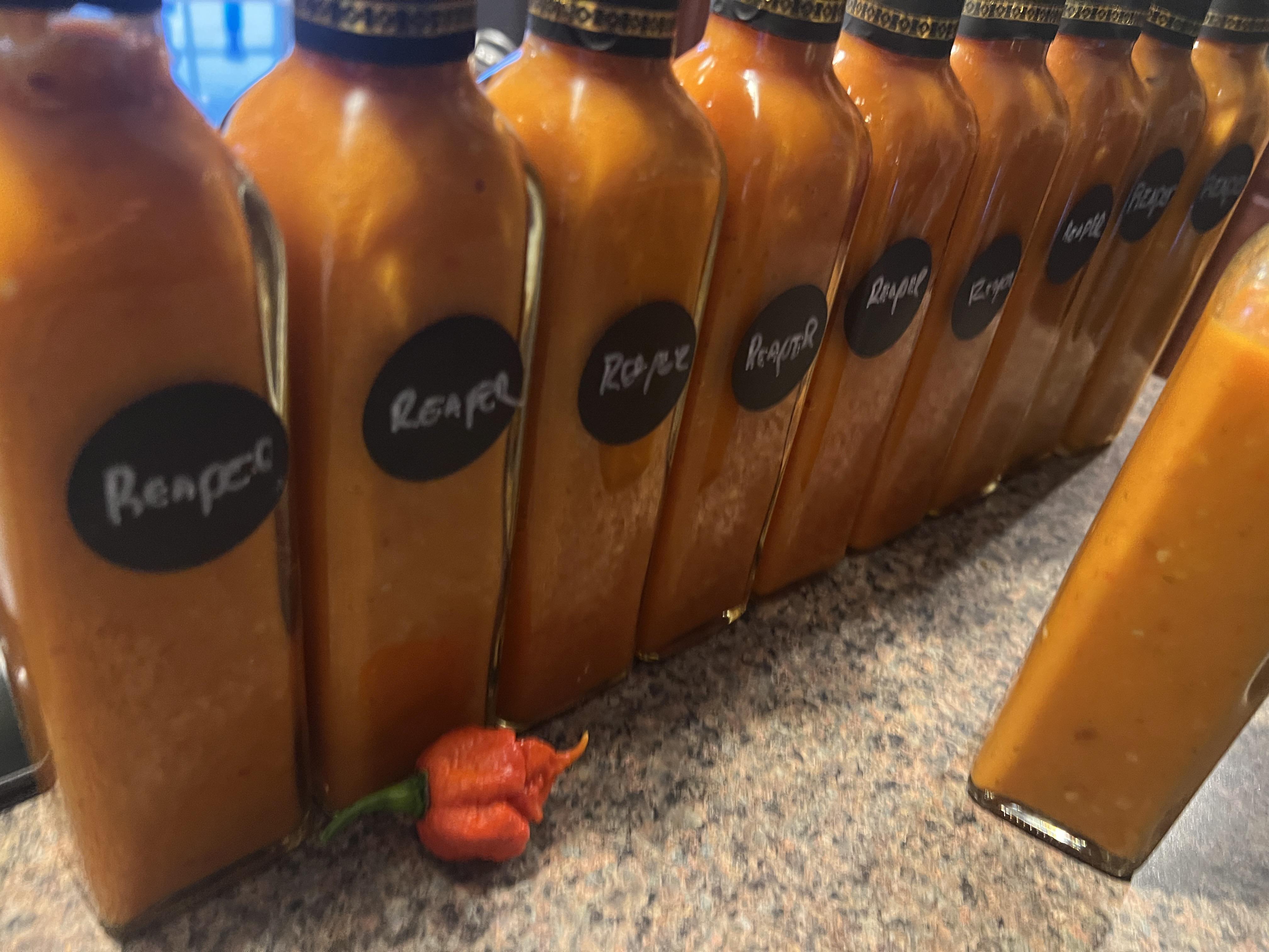 First batch of Carolina Reaper hot sauce of 2023 - Chili Chili