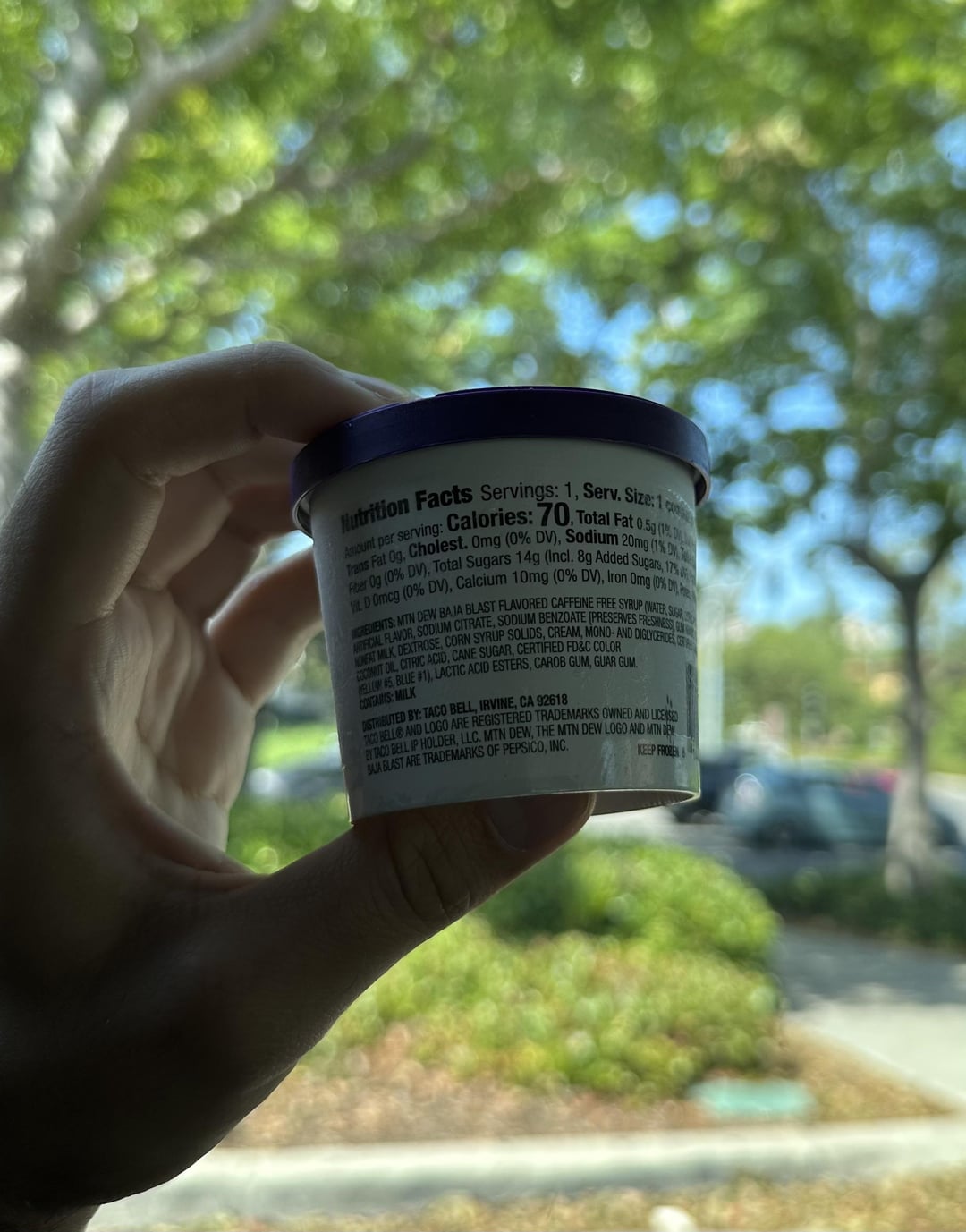 I tried the Baja Blast Gelato. - Chili Chili