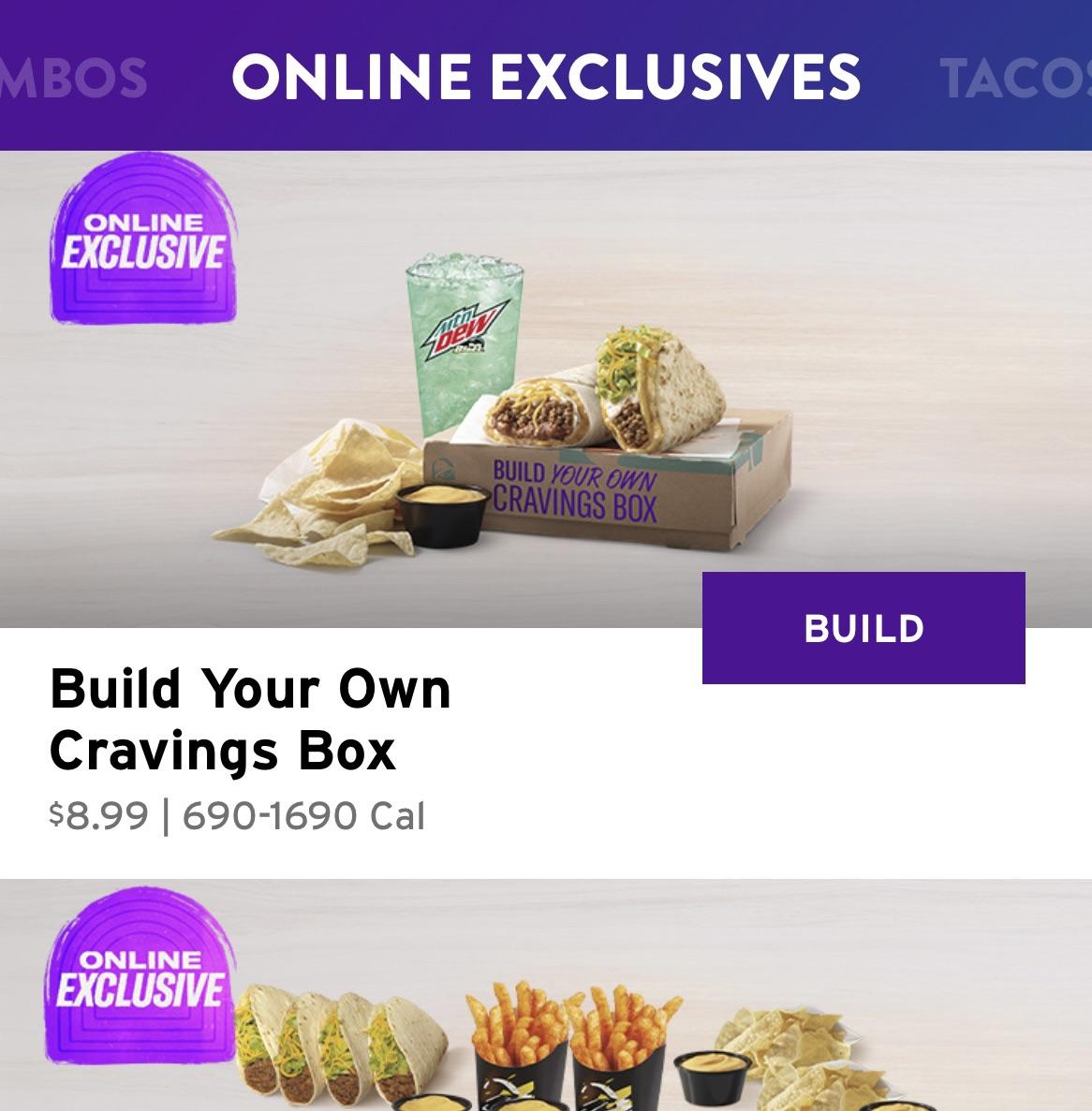 What happened to the online exclusive build your own cravings box ...