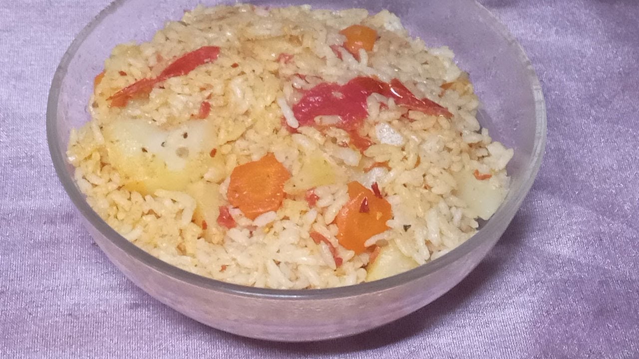 Pepper Potato Carrot Pilaf|Dinner Recipe| I Love This Rice Recipe ...