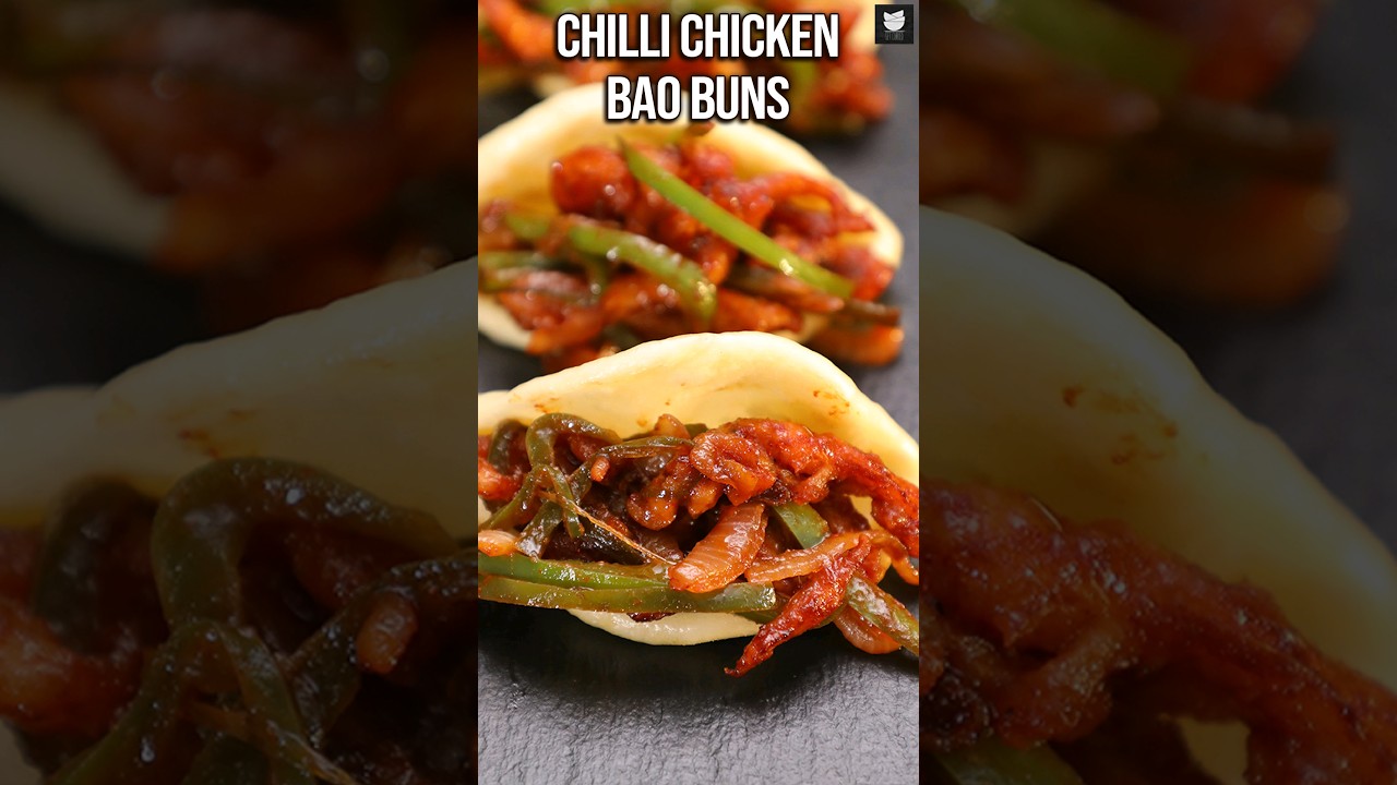 Chilli Chicken Bao Buns | How to make Bao Buns | Crispy Chilli Chicken ...