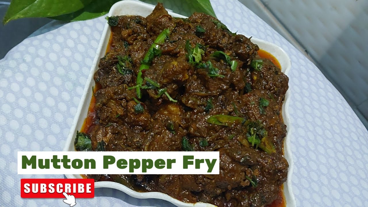 Mutton pepper fry perfect recipe|How to make mutton pepper fry| - Chili ...