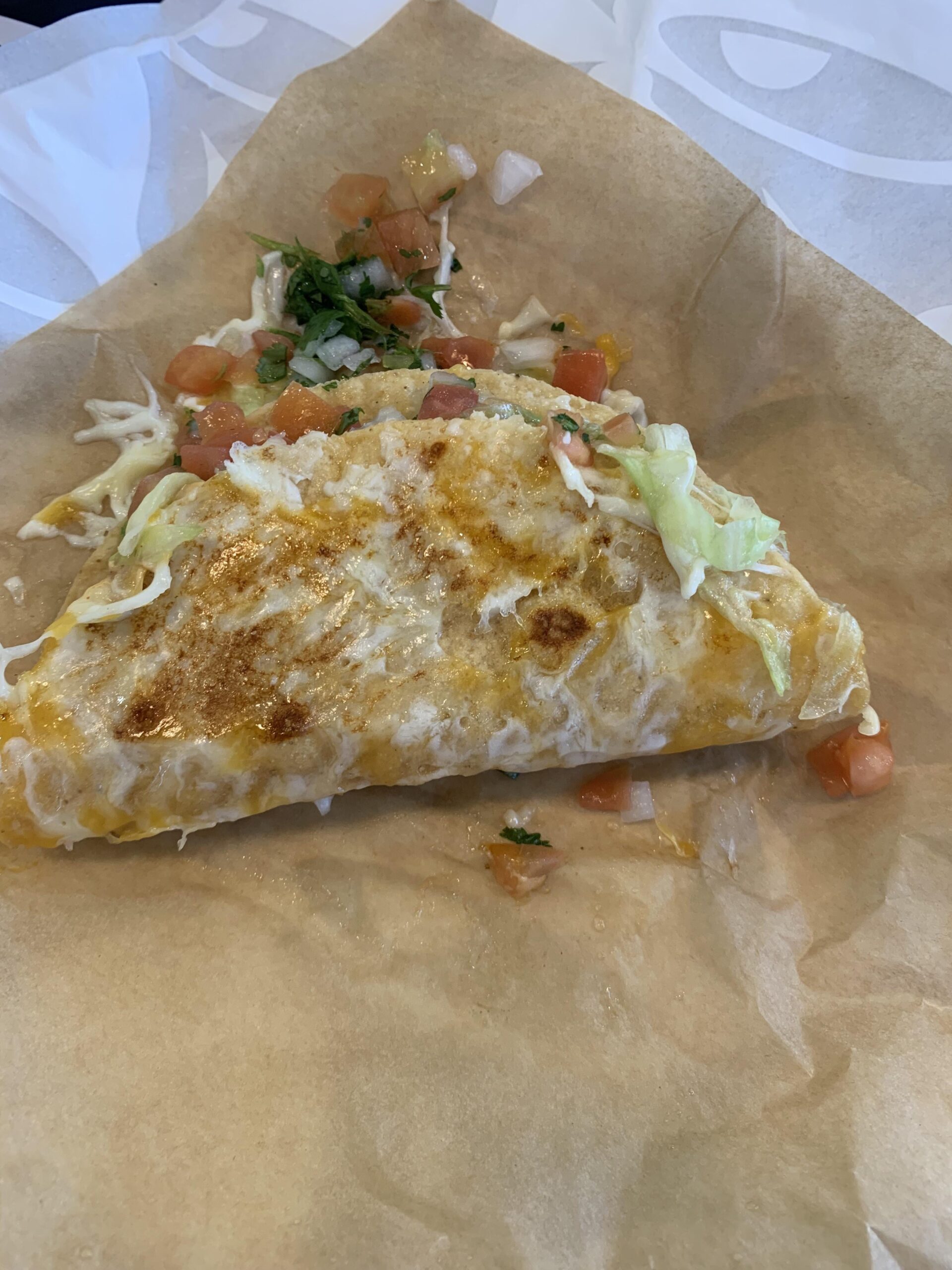 Crispy Chicken Cantina taco w/ “the works” - Chili Chili