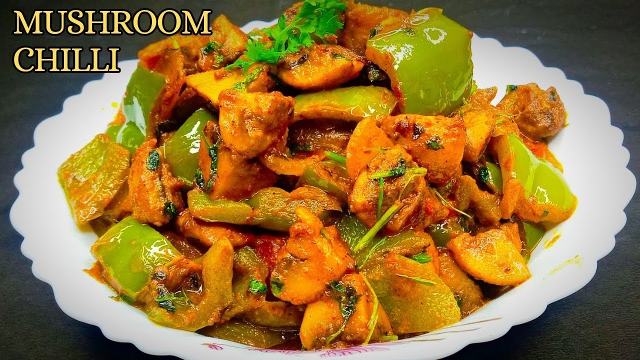 Mushroom chilli recipe | Chilli mushroom recipe | Dry veg | Unique ...