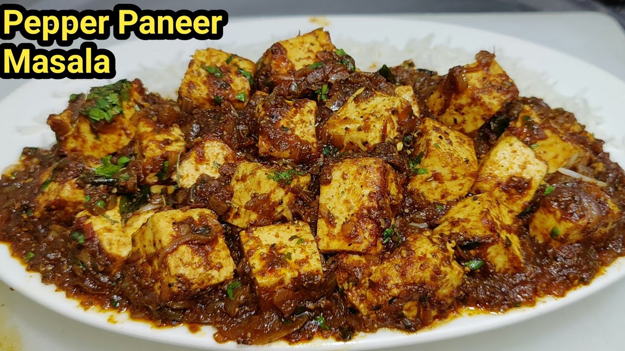 Pepper Paneer Masala | Paneer Pepper Masala | Spicy Paneer Roast ...