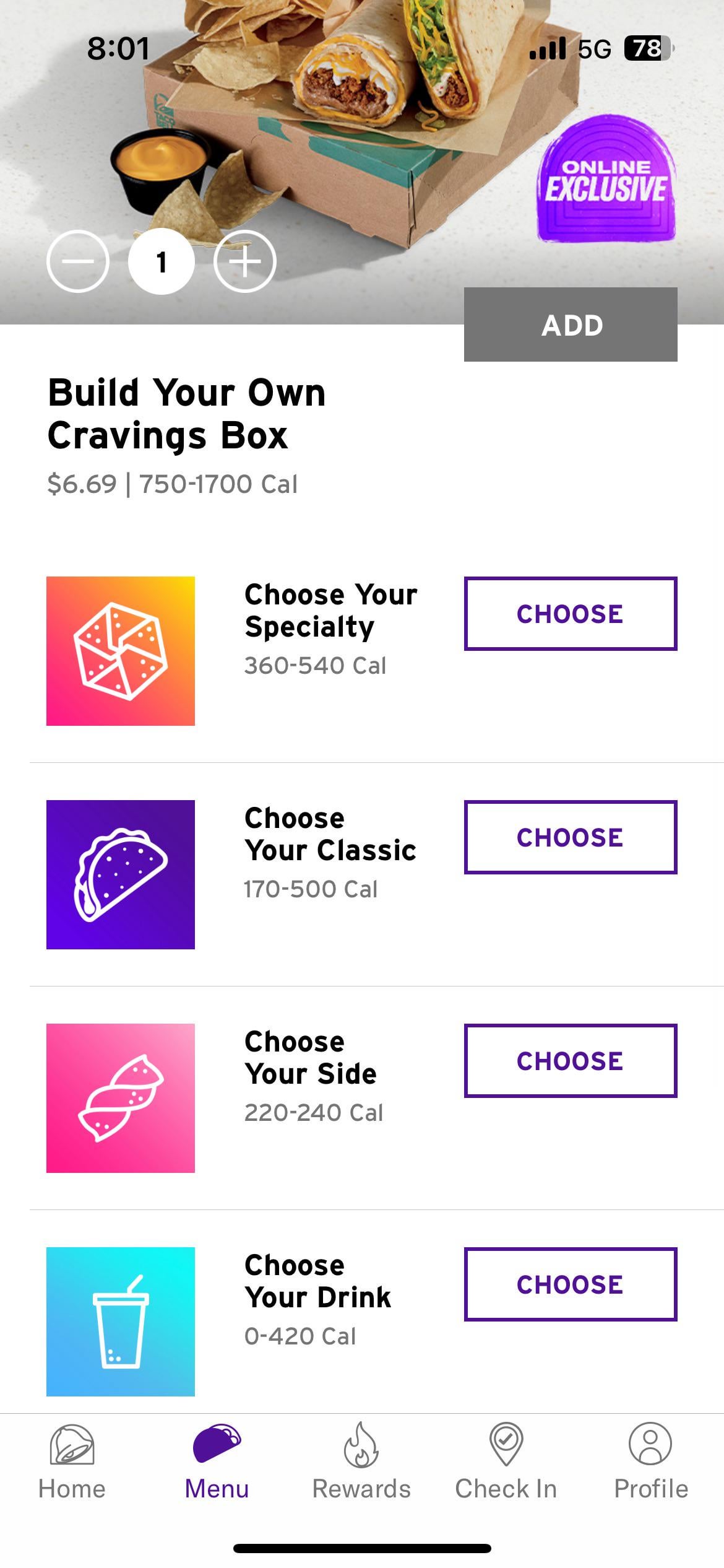 I remember the build your own cravings box coming with a speciality ...