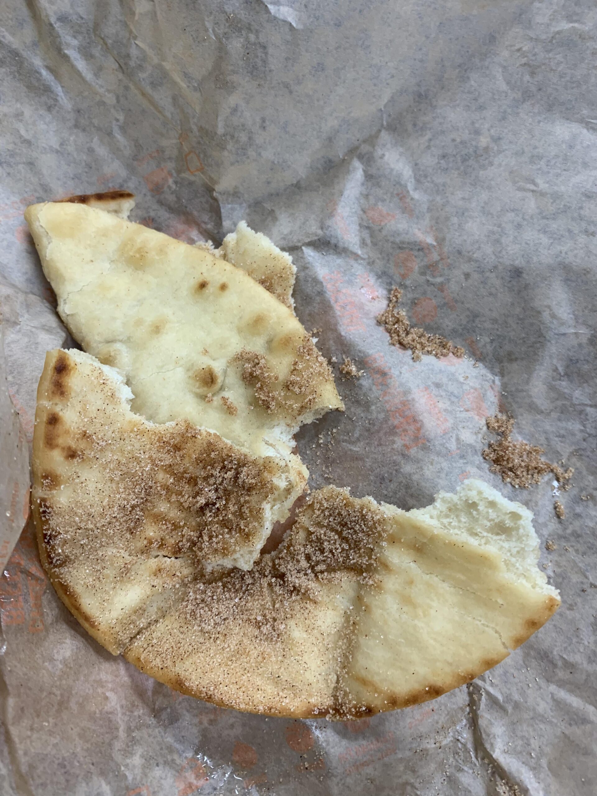 Chalupa Fried Flat + Cinnamon Sugar = Shoddy but good Elephant Ear ...