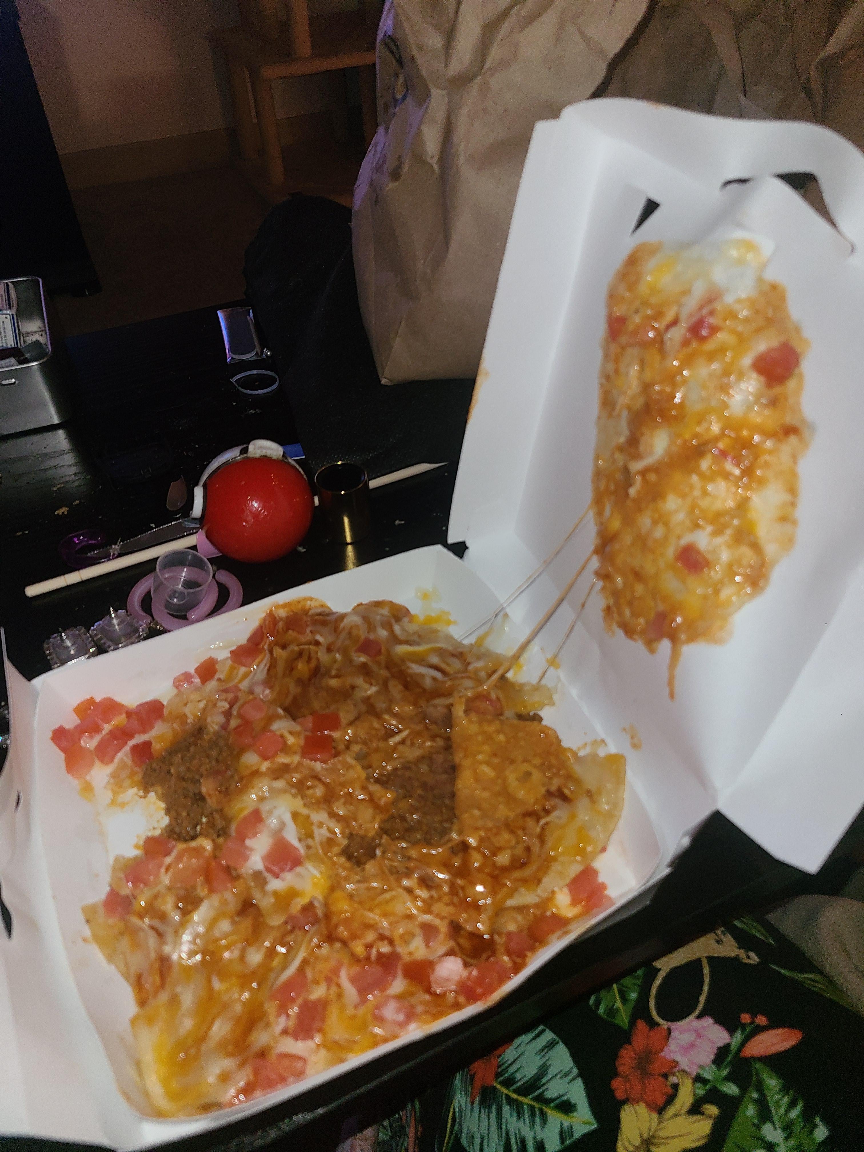 The saddest Mexican Pizza. I said it tastes like poison, had my bf ...