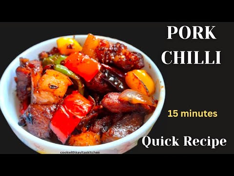 Pork Chilli Recipe in 15 minutes with a Twist | Quick and Easy Pork ...
