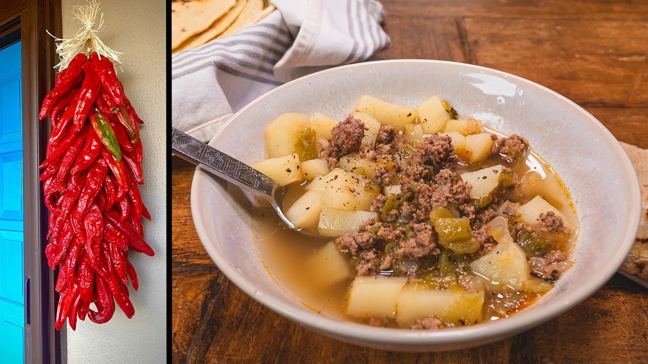 HATCH GREEN CHILE STEW WITH GROUND BEEF: Simple Recipe - Chili Chili