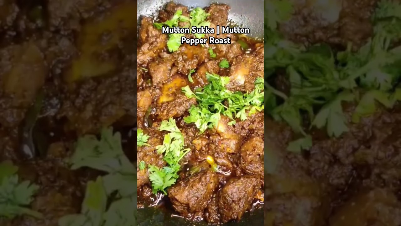 Mutton Sukka Recipe | Spicy Mutton Pepper Roast | South Indian Style ...