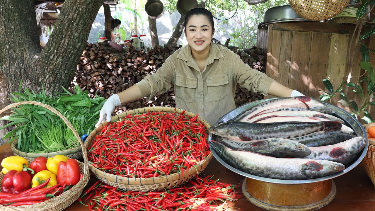 Chili and Snake head fish recipe - Delicious snake head fish cooking ...