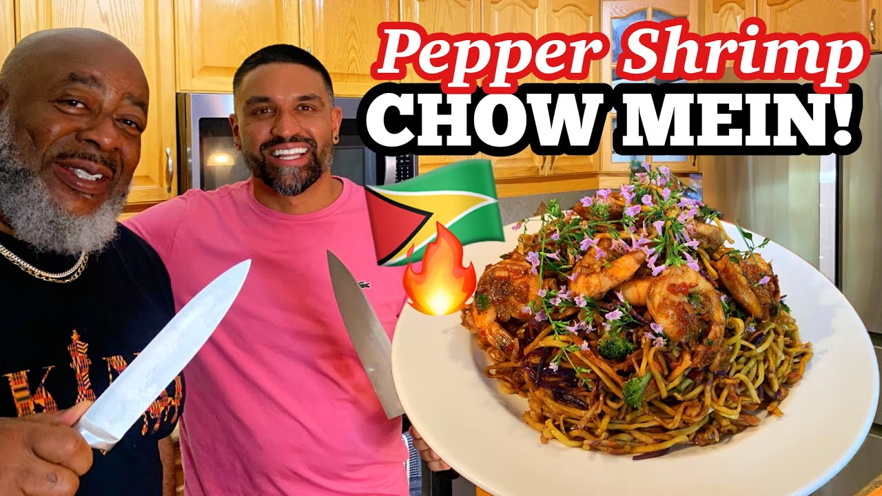 How to make Pepper Shrimp Chow Mein ft. Chef Devan! | Deddy's Kitchen ...