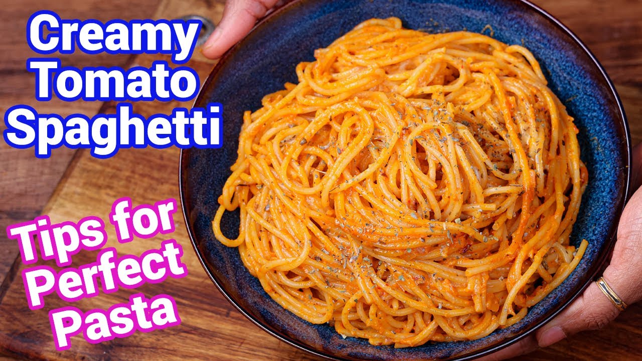 Creamy Tomato Spaghetti Pasta Recipe with Homemade Pasta Sauce | Tomato ...