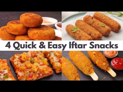 4 Easy Snacks Recipes For Iftar - Part 3 | Ramzan Iftar Snacks Recipes ...