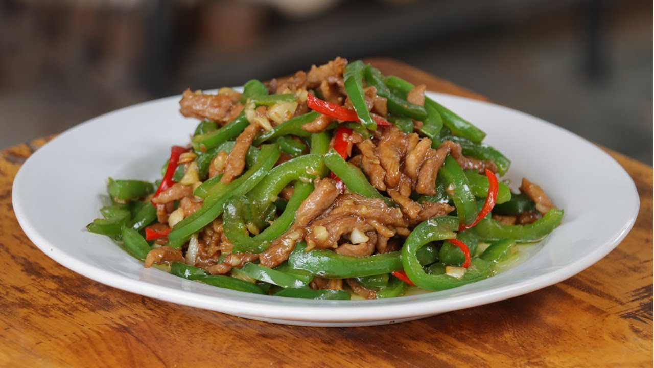 Stir-Fried Pork with Green Bell Pepper | Bell Pepper and Pork Recipe ...