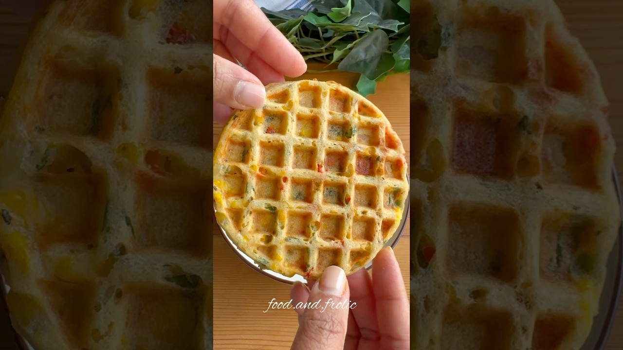 Corn cheese waffles recipe | savoury waffles recipe video #waffles # ...