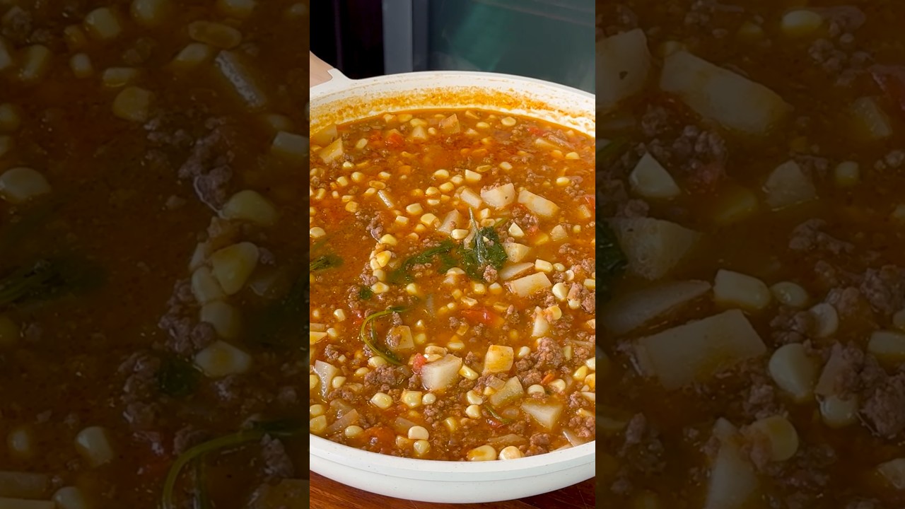 Picadillo de Res con Papas y Elote Recipe #shorts - Chili Chili