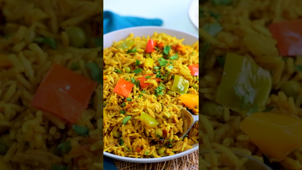 Capsicum Rice | Instant pot Bell Pepper Rice Recipe | Bell Pepper Pulao ...