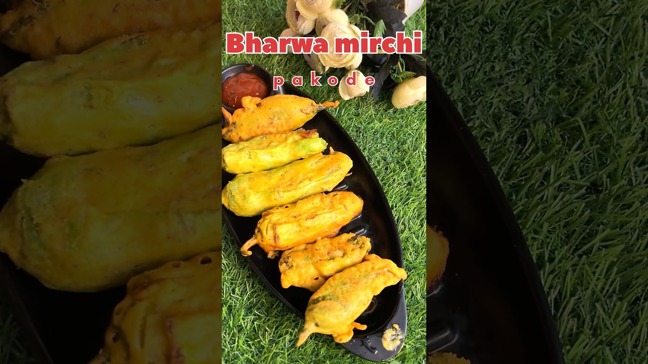 Bharwa Mirchi Pakoda Recipe | Spicy Stuffed Green Chili Fritters | # ...