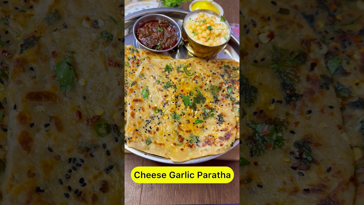 Cheese Garlic Paratha Recipe | How to make Cheese Garlic Paratha | kids ...
