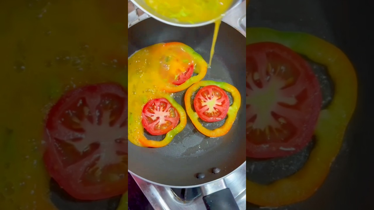 🥚🤤Egg 🥚 Capcicum 🍅🫑 Wrap 🌯 Toast 🥪 #viral #trending #shorts # ...